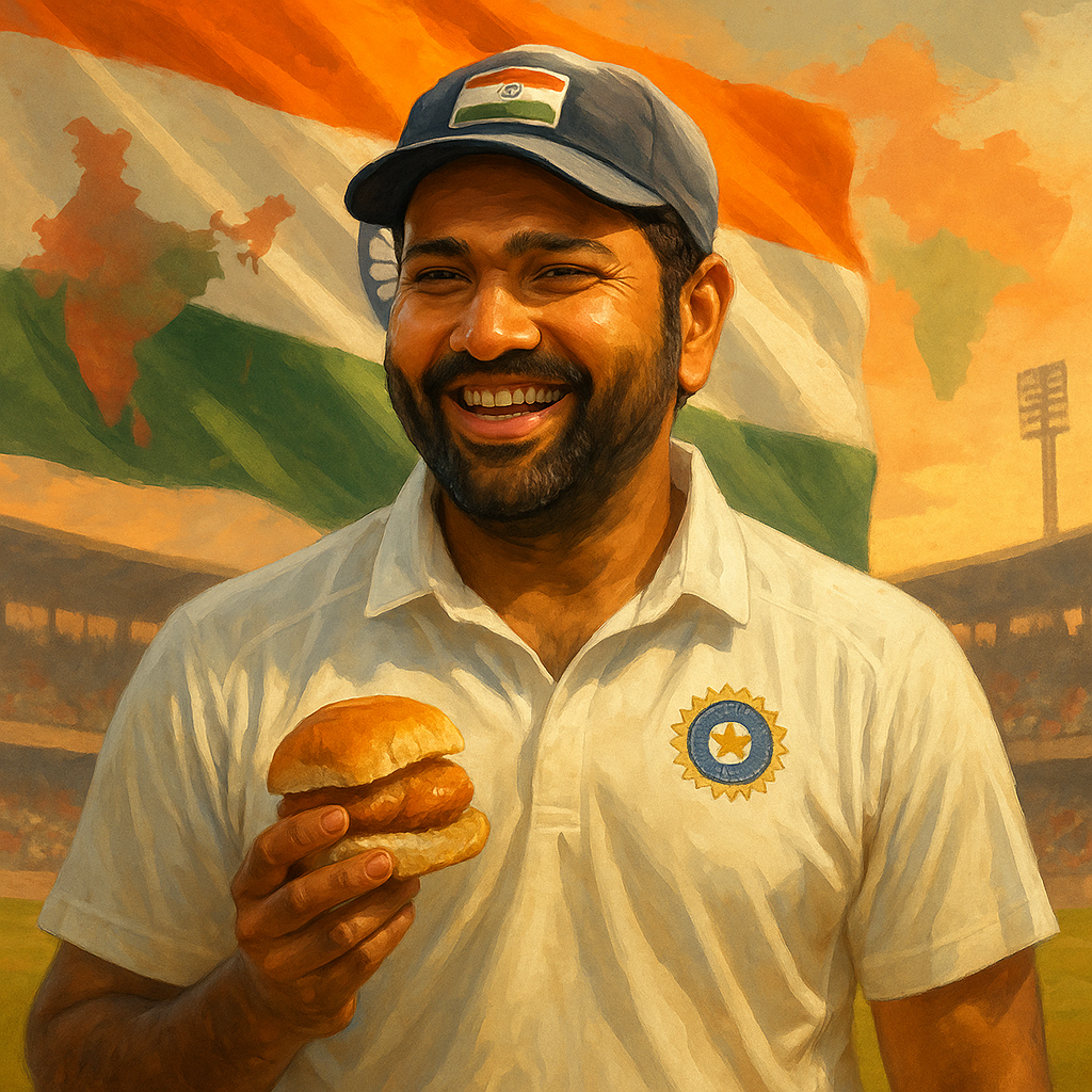 Vada Pav with a Straight Bat: A ‘Test’ Toast to Rohit Sharma | by Bala ...
