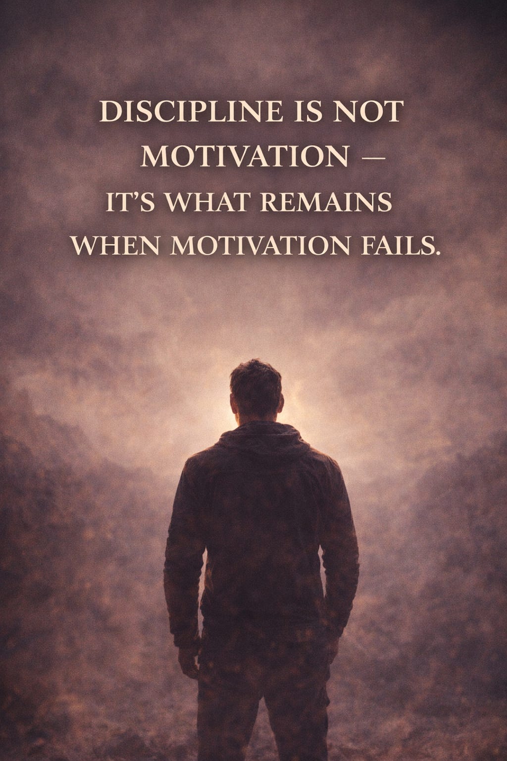 Discipline is not motivation — It’s what’s left when motivation dies ...