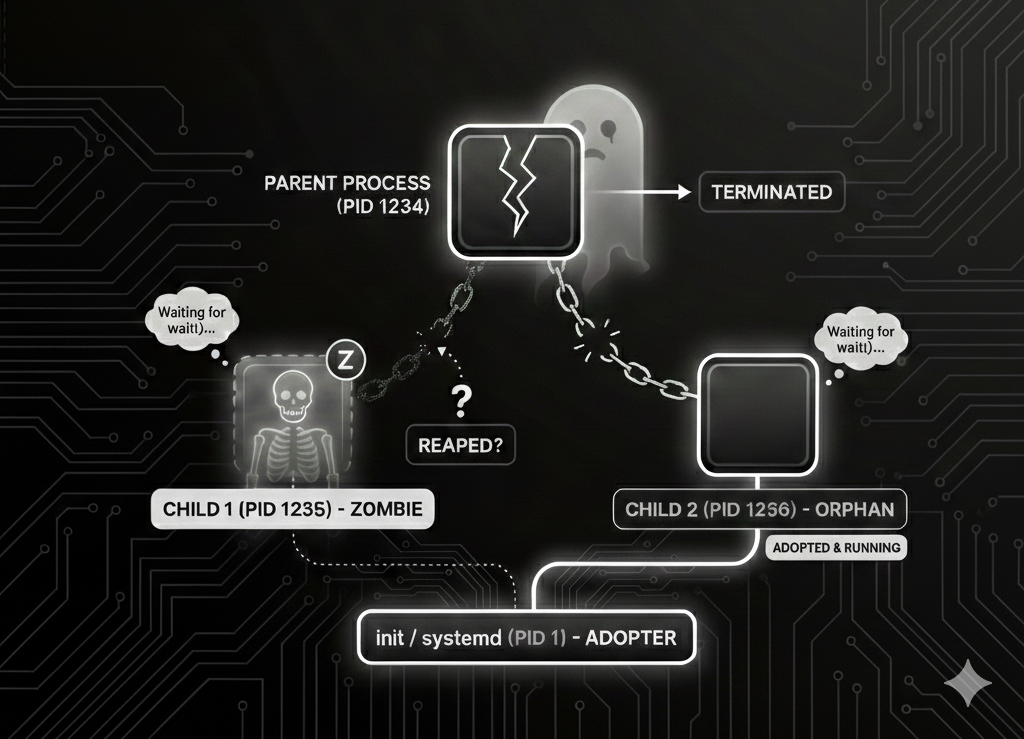 What Happens to Processes When Parent Die? Zombie and Orphan Explained ...