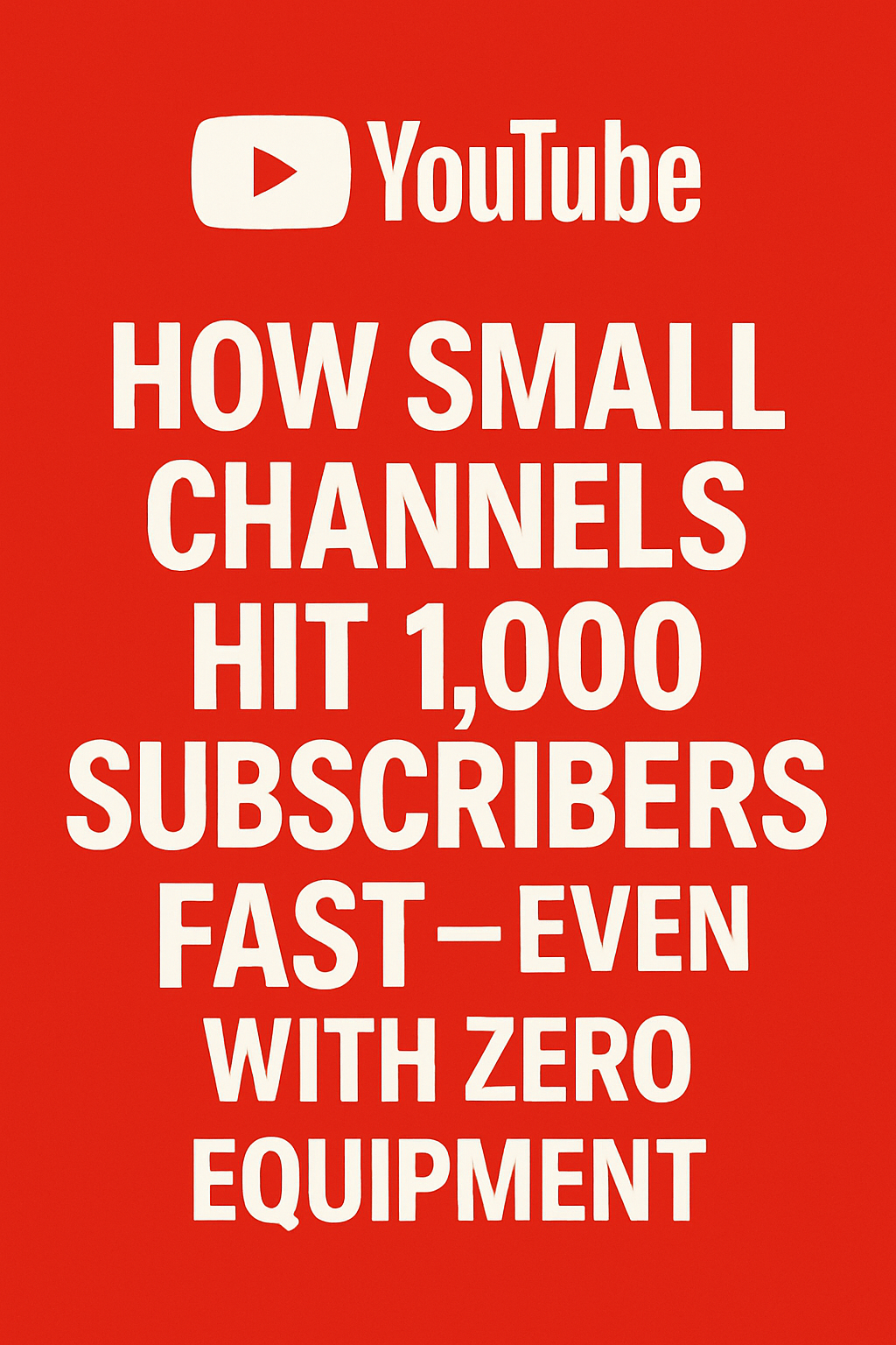 How Small YouTube Channels Hit 1,000 Subscribers Fast. | by The AI edge ...