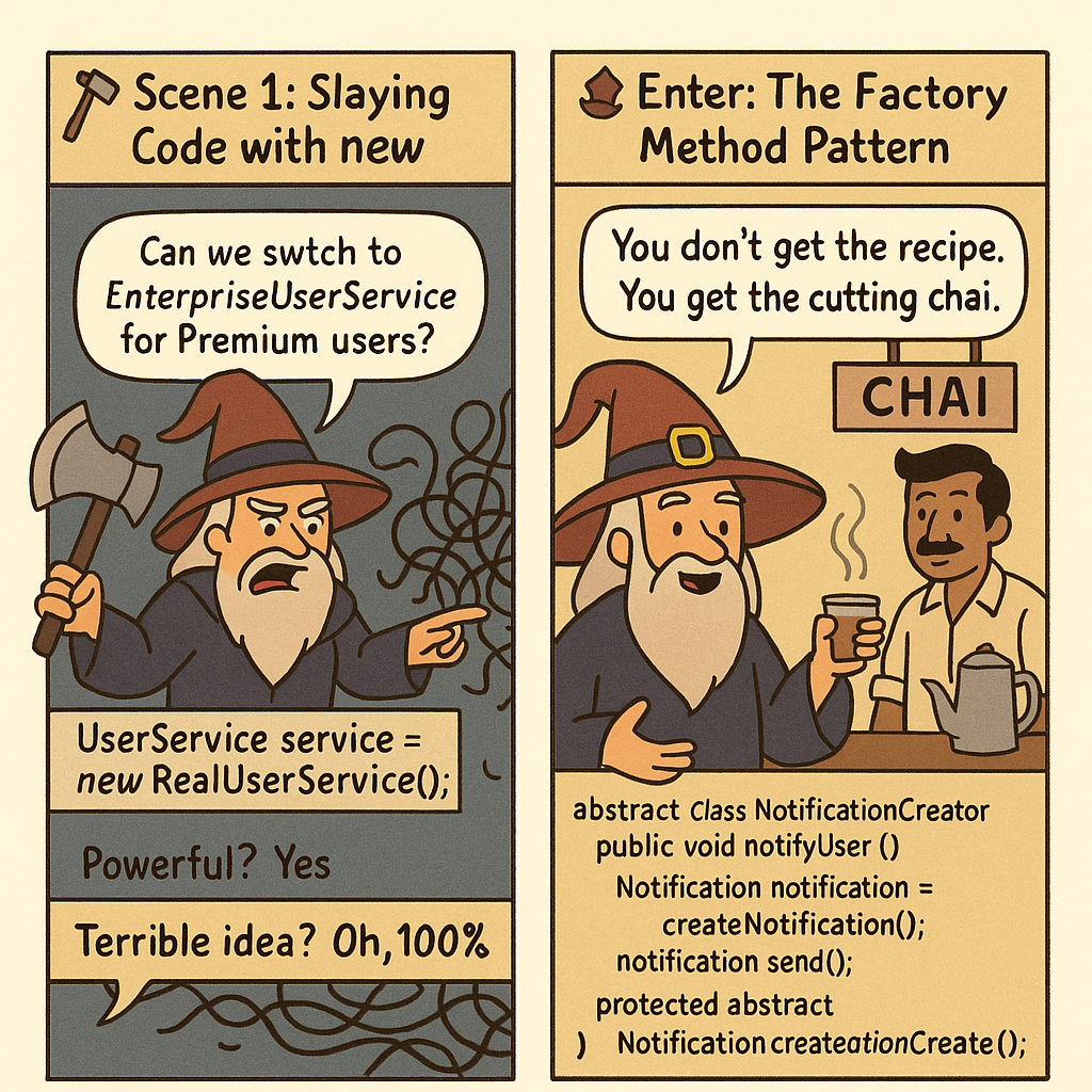 🧙‍♂️ Factory Method Turns Dependency into Flexibility | by Logiqpool ...