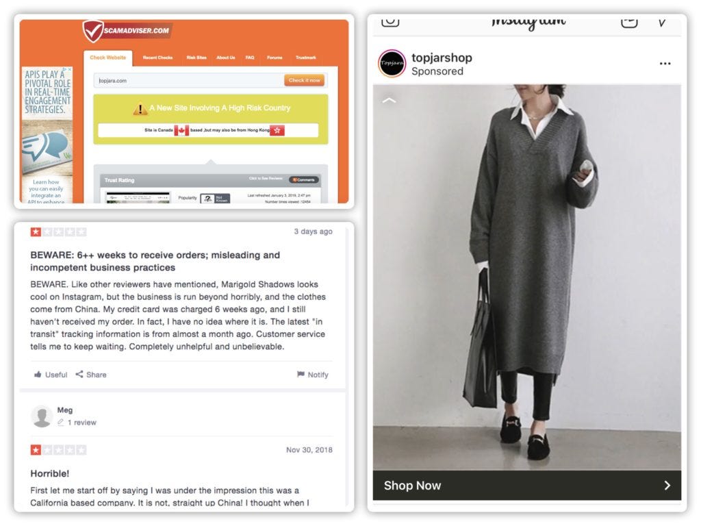 Beware Of Shopping On Instagram: Scams Galore | by Irma Zandl | Medium
