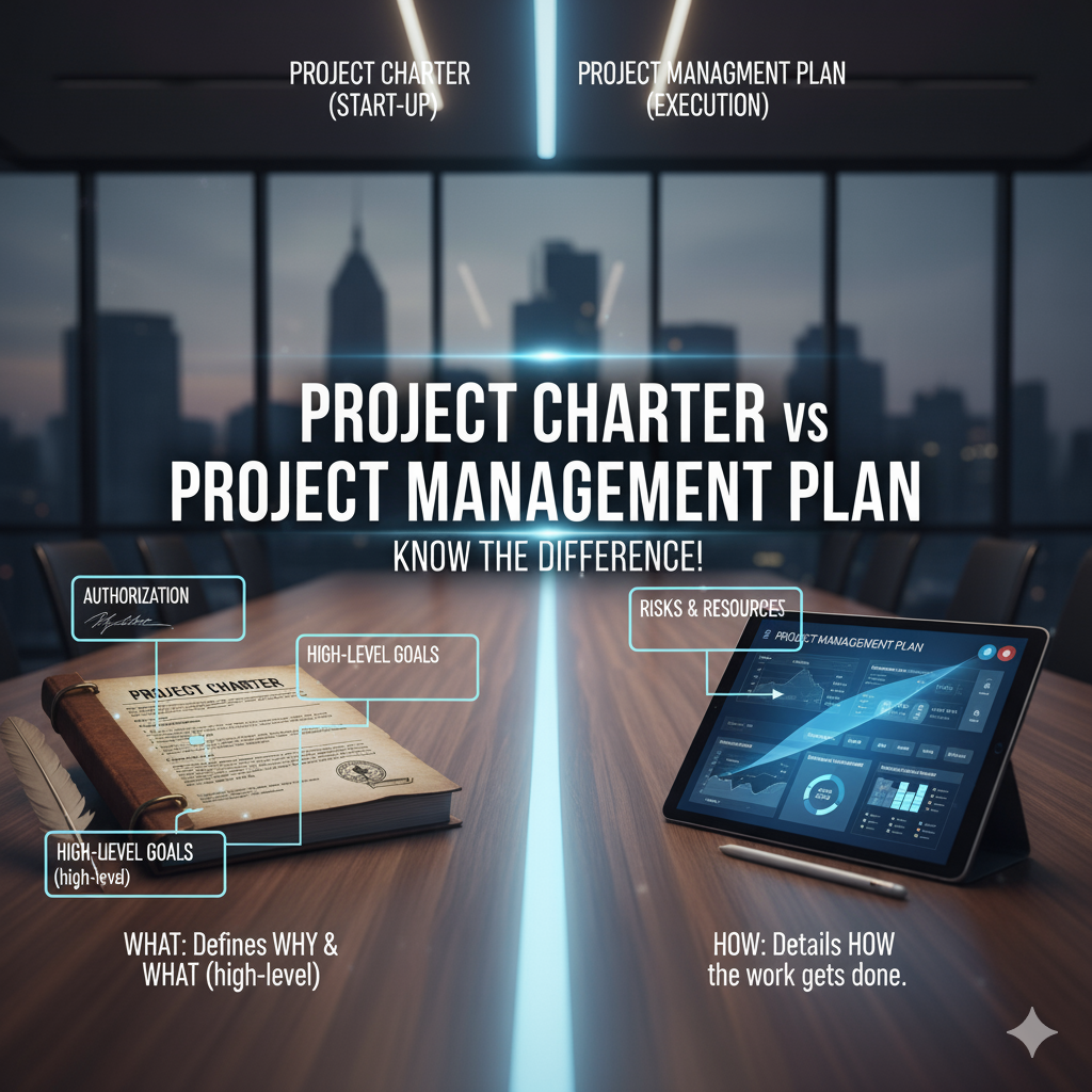 PMP Certification, Project Charter vs. Plan: Master Project Basics ...