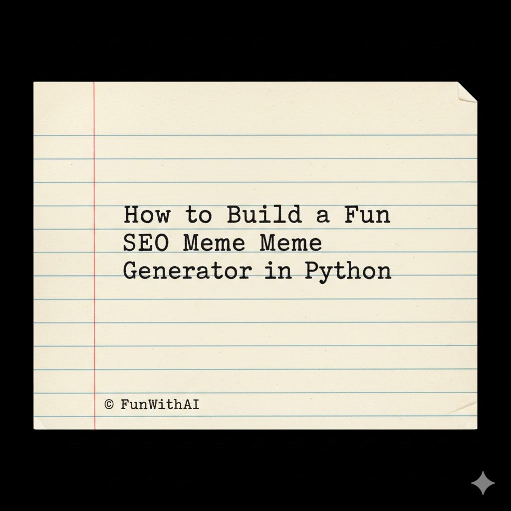 How to Build a Fun SEO Meme Generator in Python (Step-By-Step) | by ...