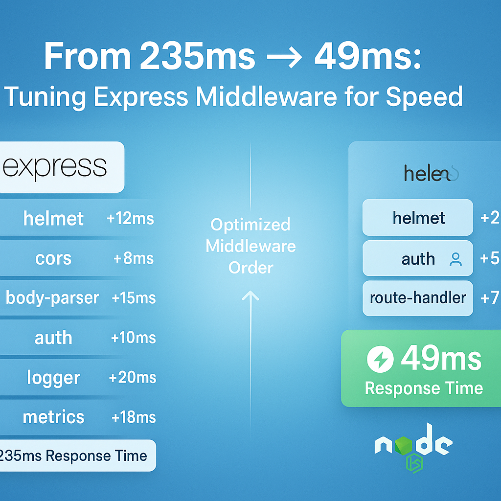 API Response Times Under 50ms: How I Tuned Express Middleware | by Bhagya Rana | Jul, 2025 | Medium