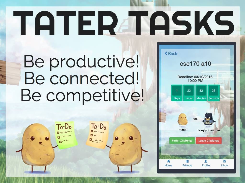 Tater Tasks — Productivity App. Step 1: Needfinding | by Tony Ly | Medium