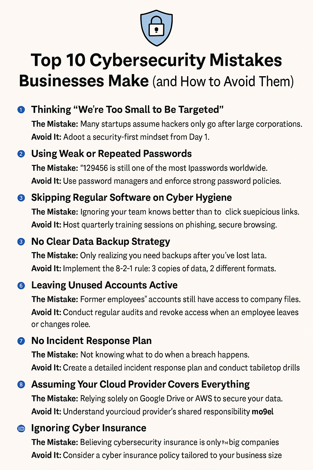 Top 10 Cybersecurity Mistakes Businesses Make (and How to Avoid Them ...