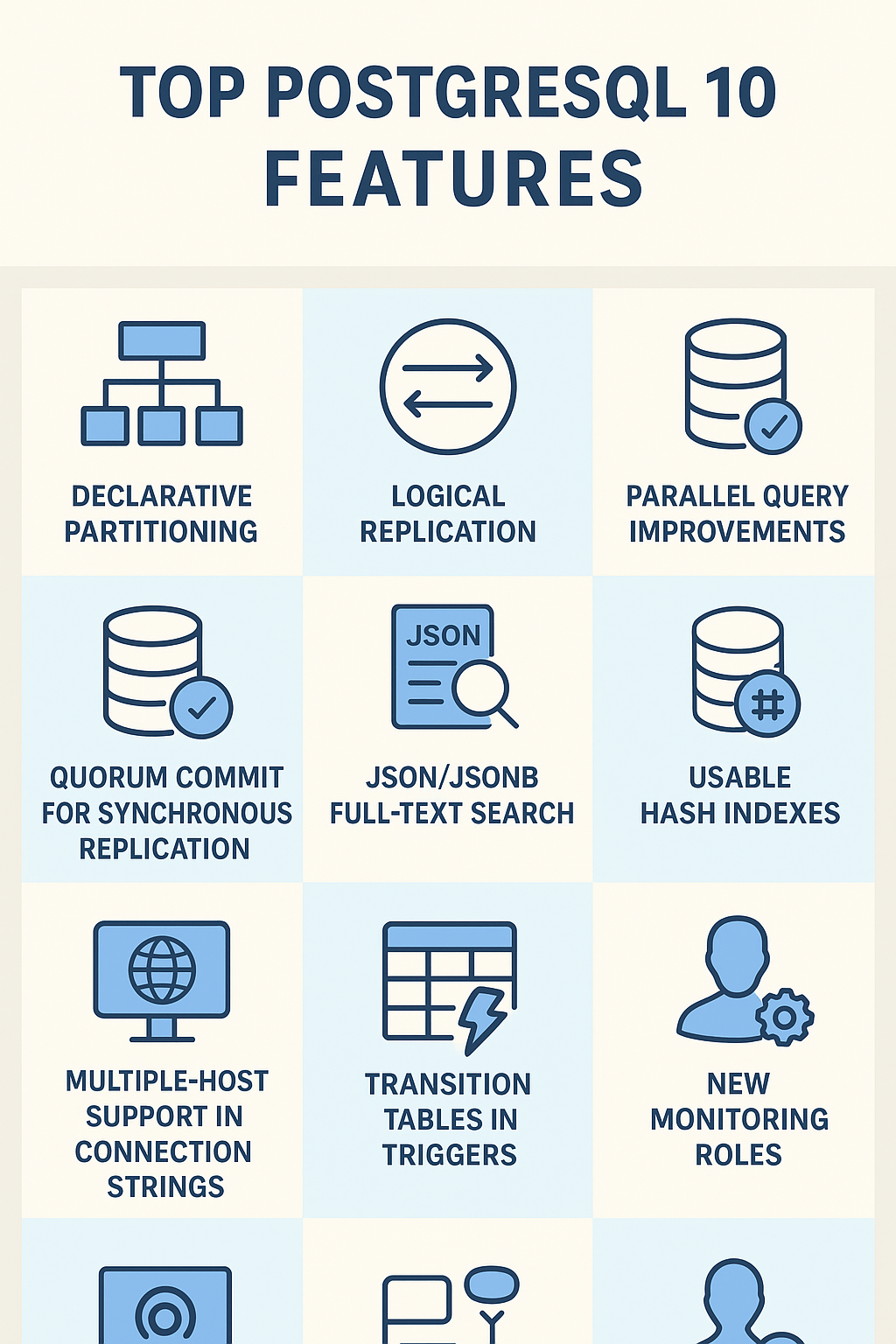 Top PostgreSQL 10 Features Every Developer and DBA Must Know | by ...