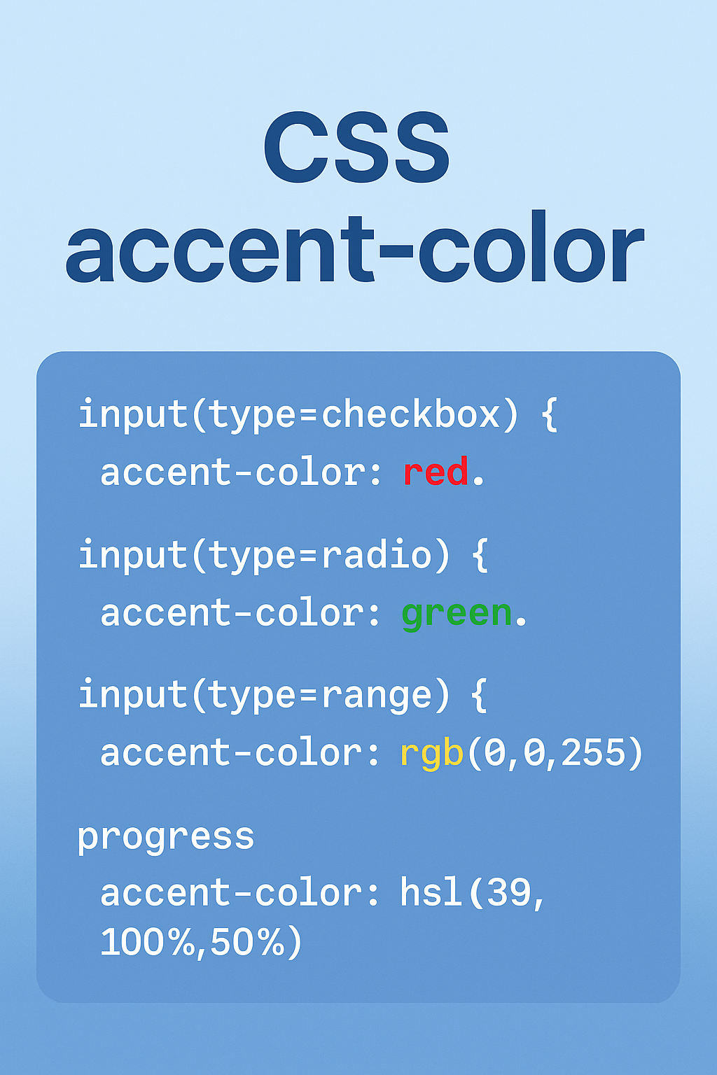 🎨 The One-Line CSS Trick That Makes Your Forms Pop: accent-color | by Er Raj Aryan | JavaScript ...