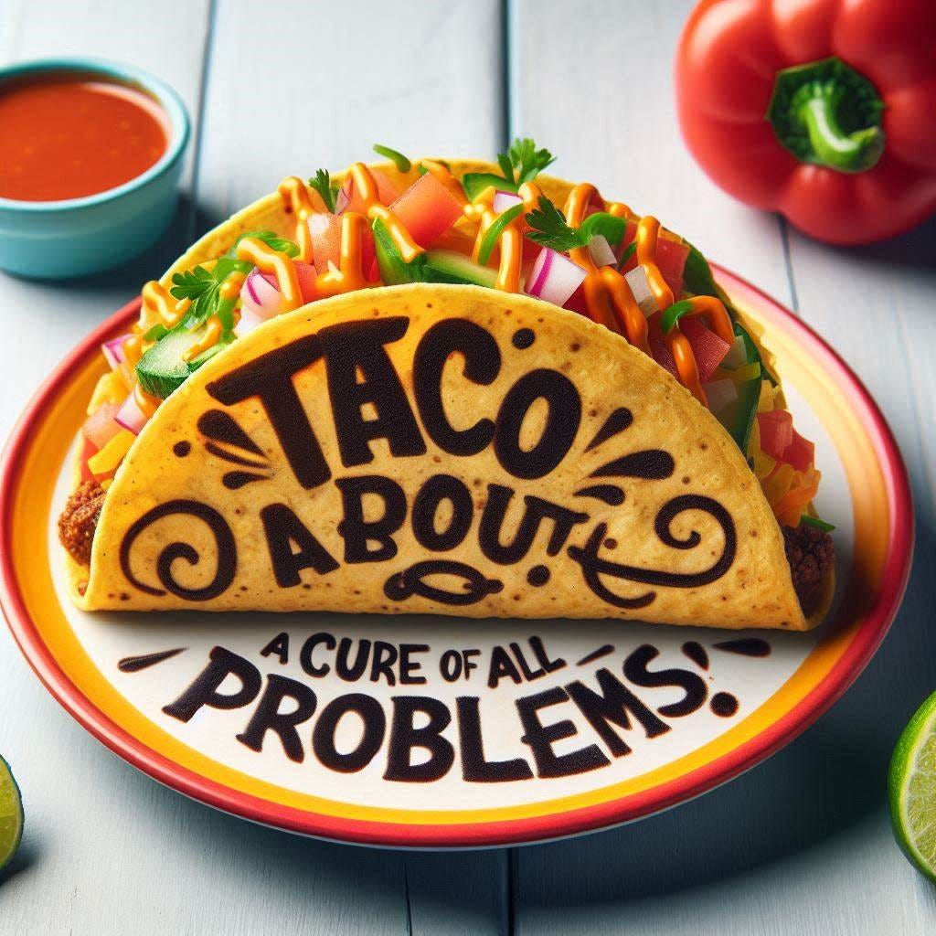 ‘Taco ‘bout a cure of all problems! - Flacotacobx - Medium
