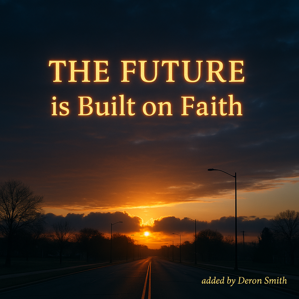 The FUTURE is Built on Faith. THE FUTURE didn’t start with money. It ...