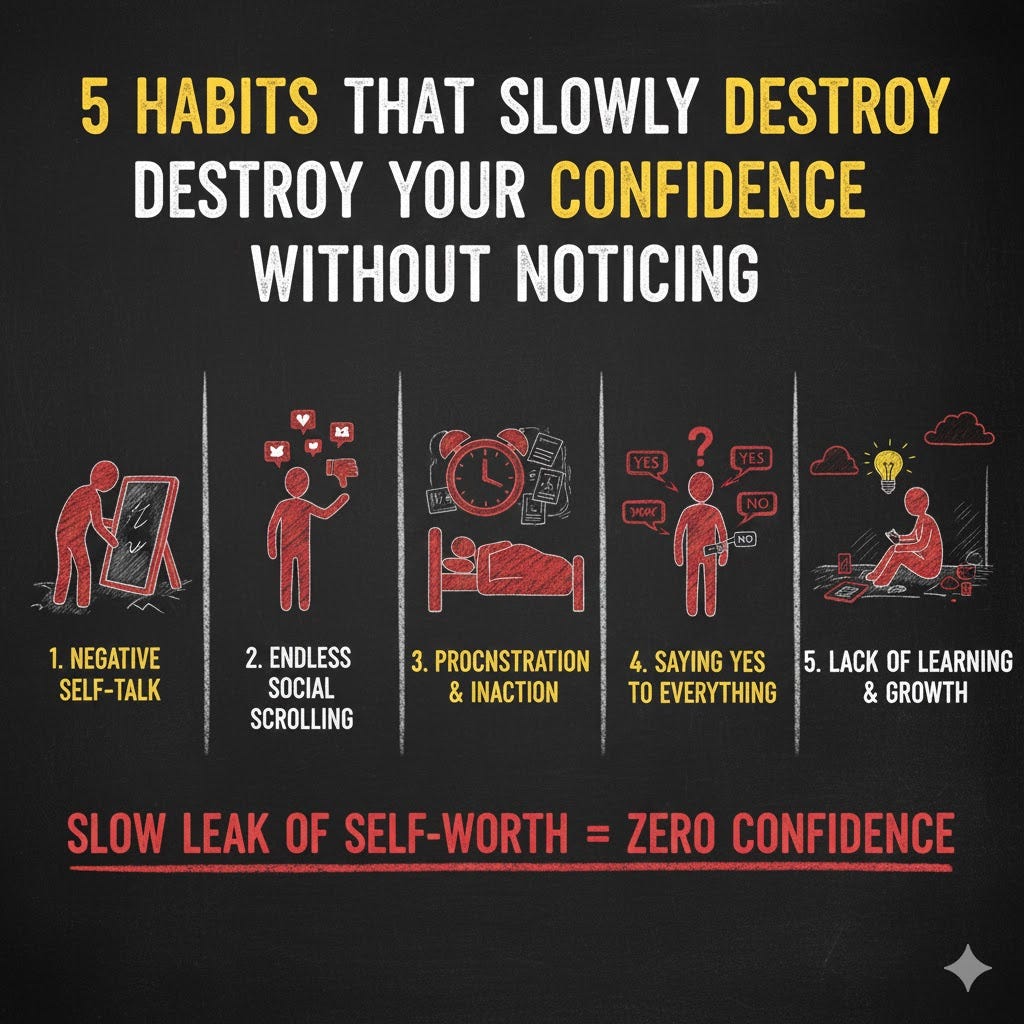 5 Habits That Slowly Destroy Your Confidence Without Noticing | by ...