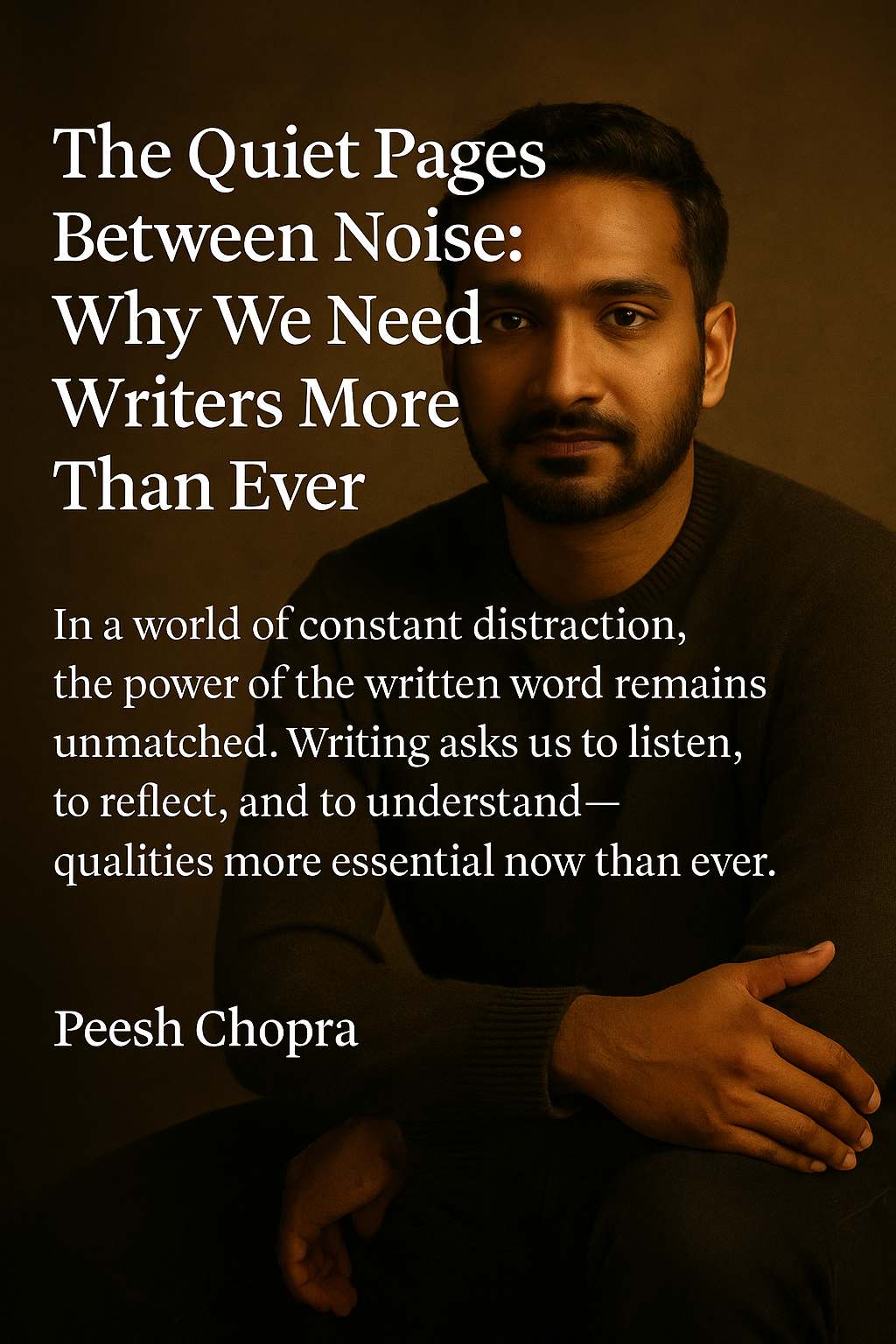 The Quiet Pages Between Noise: Why We Need Writers More Than Ever | by ...