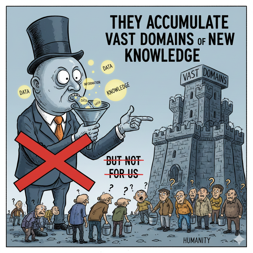 They Accumulate Vast Domains of New Knowledge From Us, But Not For Us ...