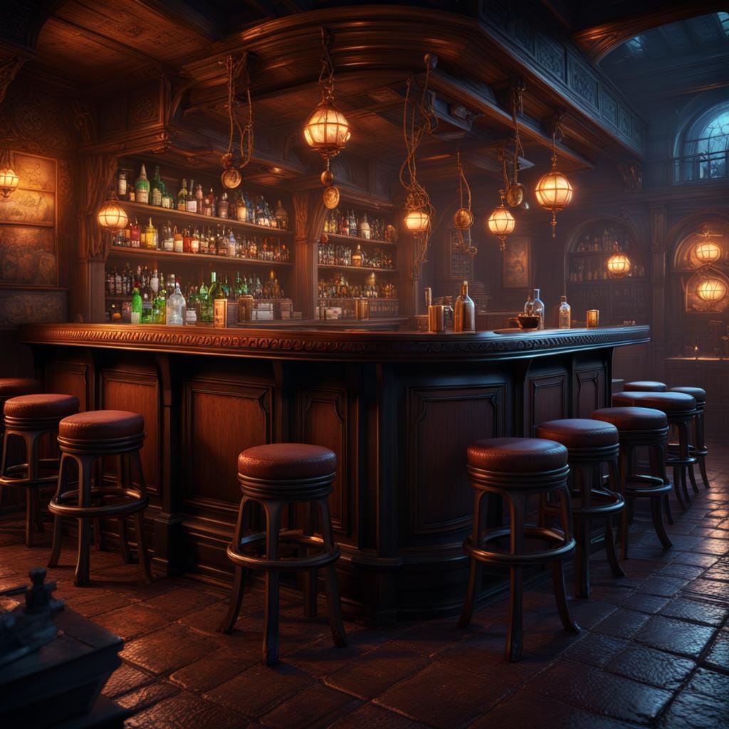 Bar Scene Background