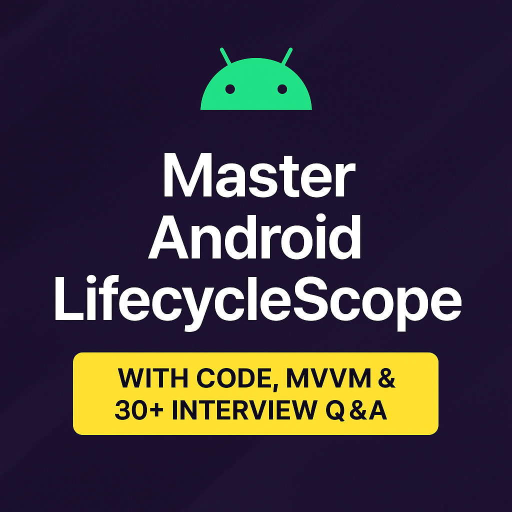 Master Android LifecycleScope: Real-World Guide with Code, MVVM & 30+ Interview Q&As | by ...