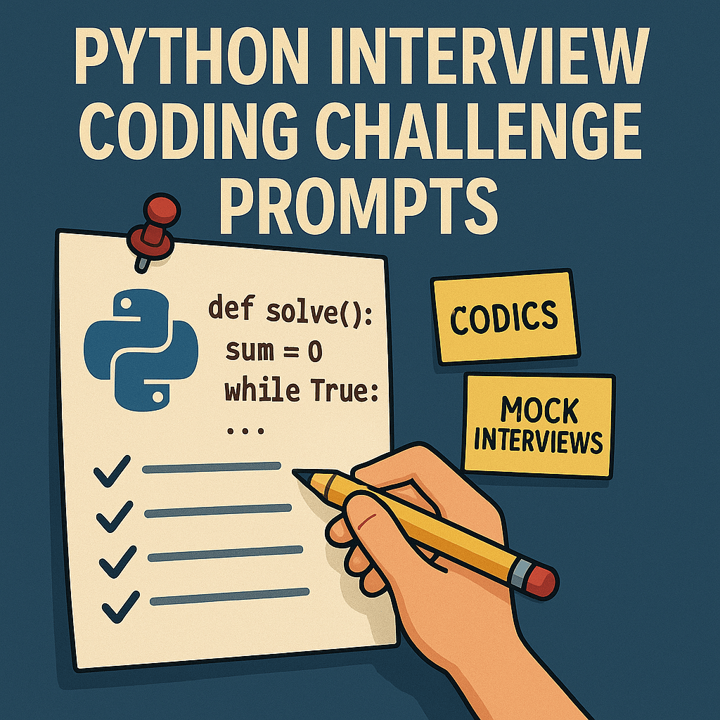 Python Interview Coding Challenge Prompts | by Yatin | The Pythoneers | Jul, 2025 | Medium
