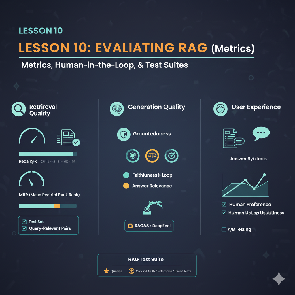 Lesson 10: Evaluating RAG (Metrics & Tests) | by Nouman Nawaz | Oct ...