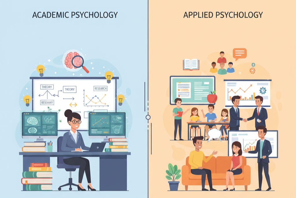Understanding How Psychologists Work: Academic vs Applied Psychology ...