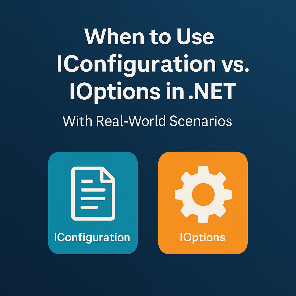 When to Use IConfiguration vs. IOptions in .NET (With Real-World Scenarios) | by AshokReddy ...