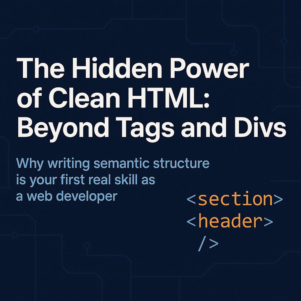 🧱 The Hidden Power of Clean HTML: Beyond Tags and Divs | by Musa Adamu | Jun, 2025 | Medium