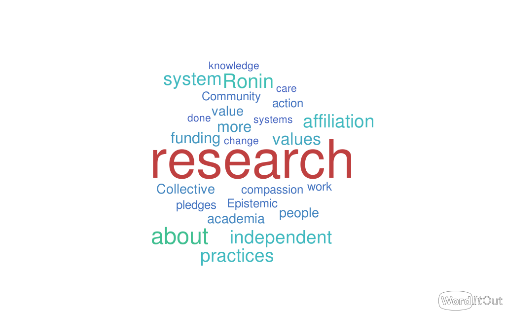 Our shared values as scholars. | IGDORE and the Ronin Institute | Medium