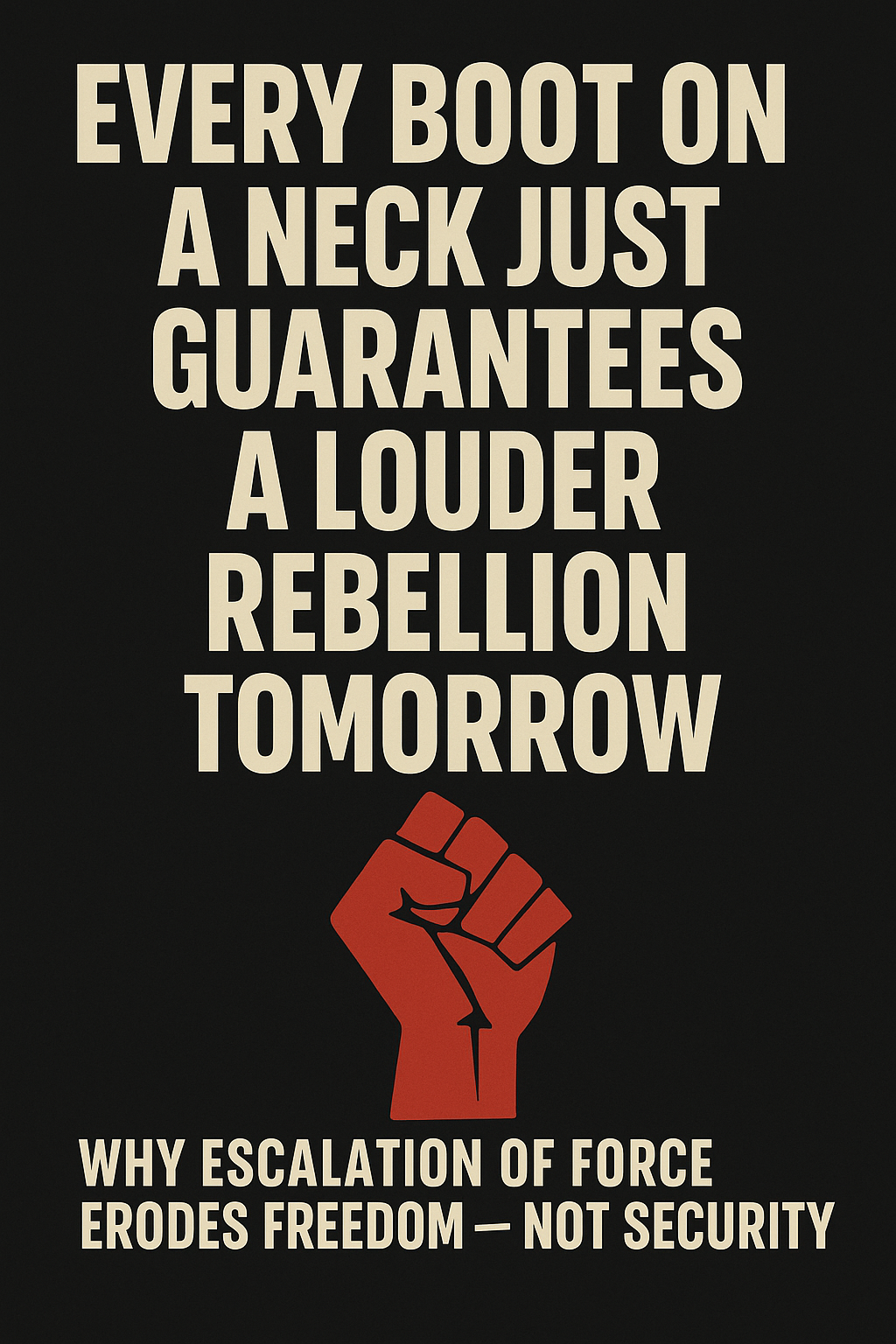 Why Escalation of Force Erodes Freedom — Not Security | by Chrystal ...