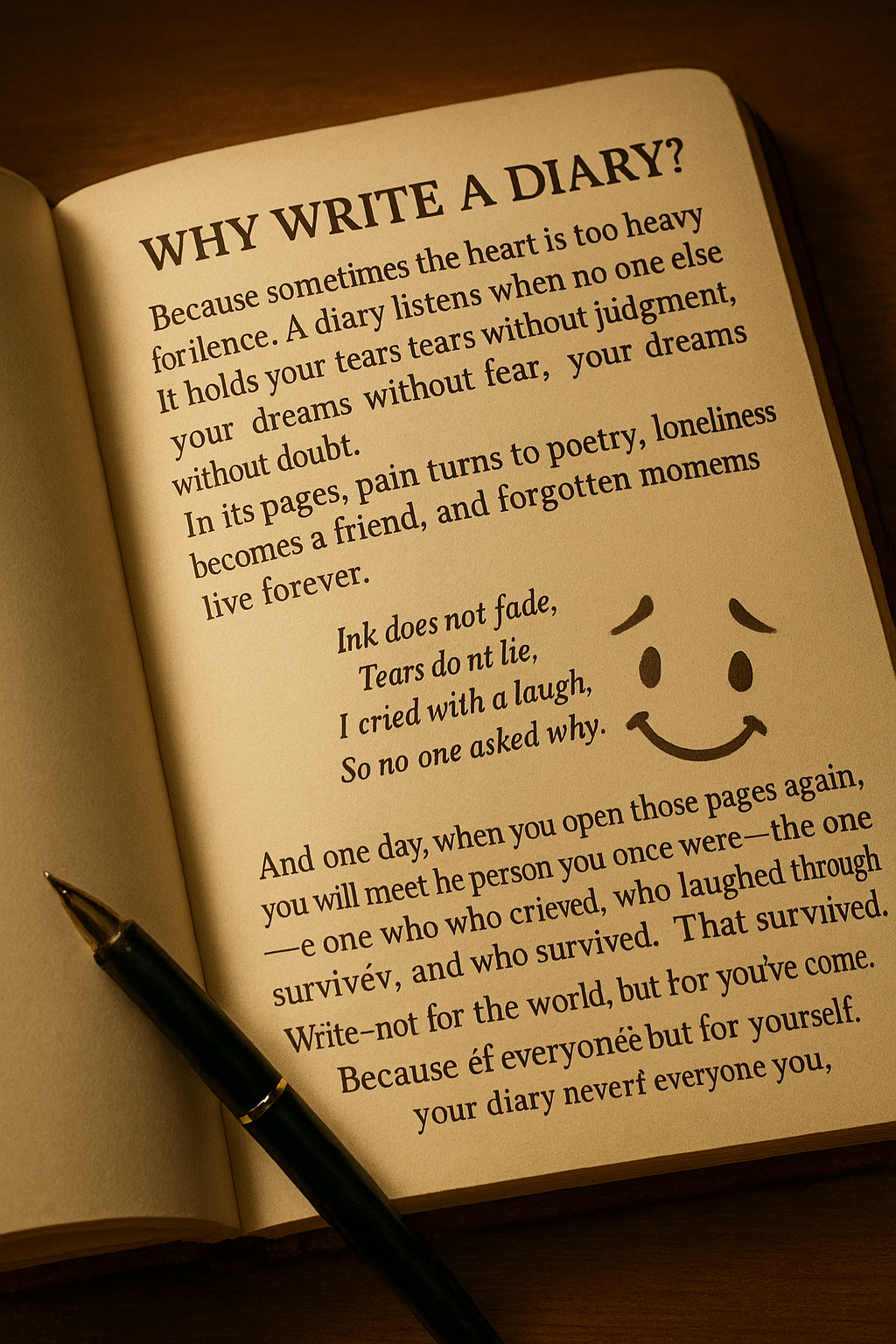 When No One Listened, My Diary Did Because sometimes the heart is too ...