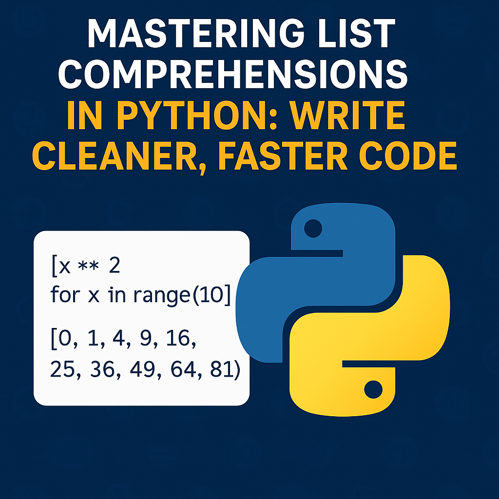 Mastering List Comprehensions In Python Write Cleaner Faster Code By Arora Ajay May 2025