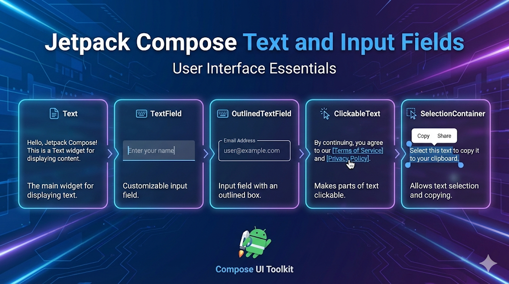📝 Jetpack Compose 3: Text & Input Fields with Examples | by Ashfaque ...