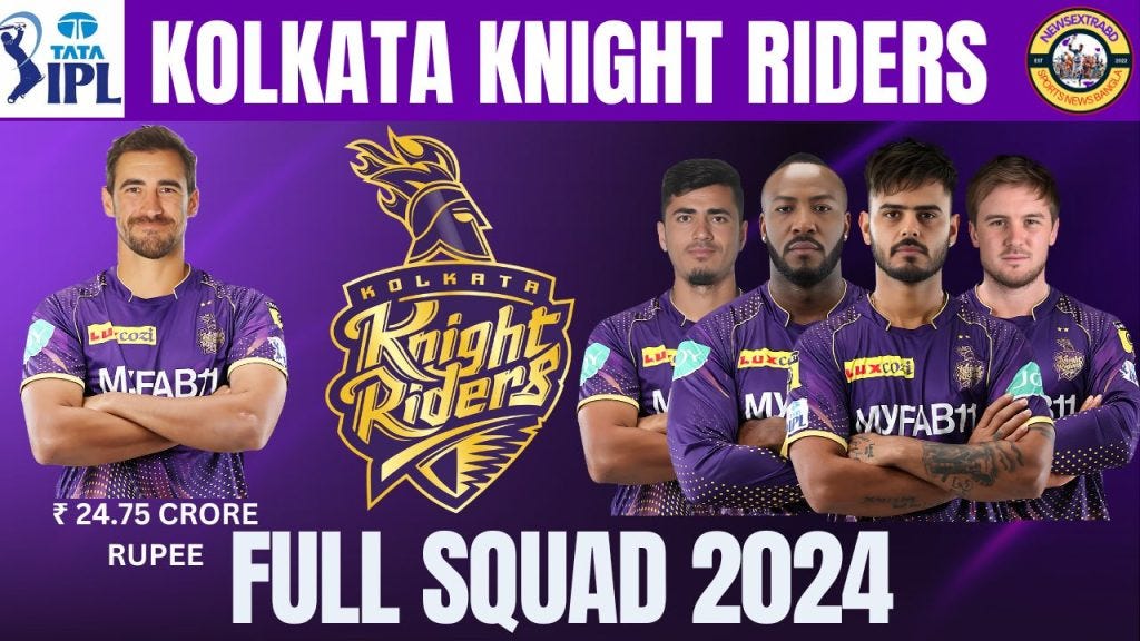 Kolkata Knight Riders Full Squad IPL 2024 - Newsextrabd - Medium