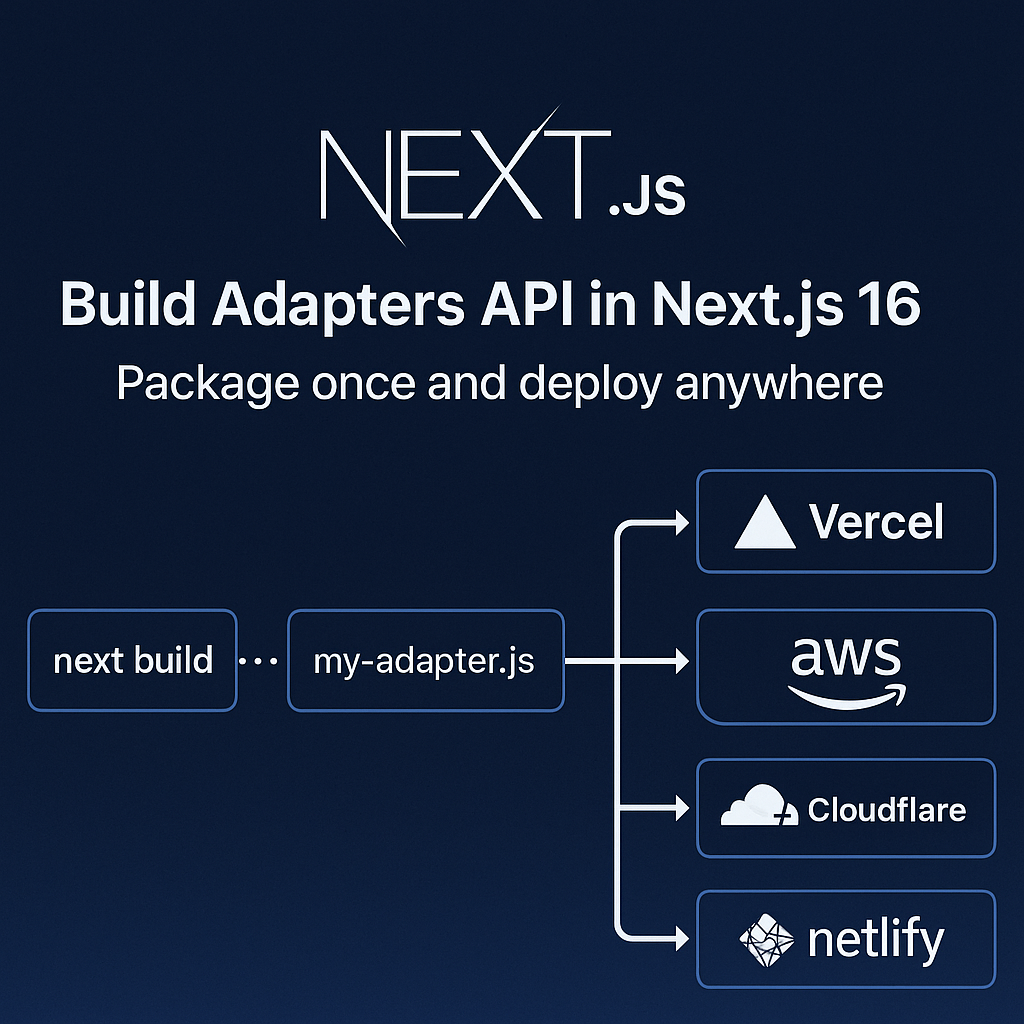 Build Adapters API in Next.js 16. Package once and deploy anywhere | by Melvin Prince | Better ...