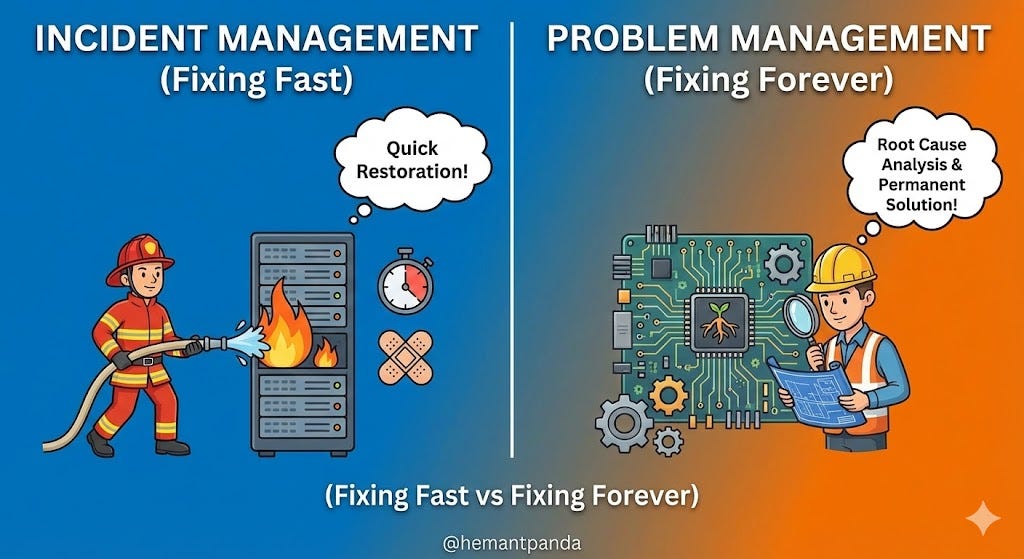 Incident vs Problem Management. (Fixing Fast vs Fixing Forever) | by ...