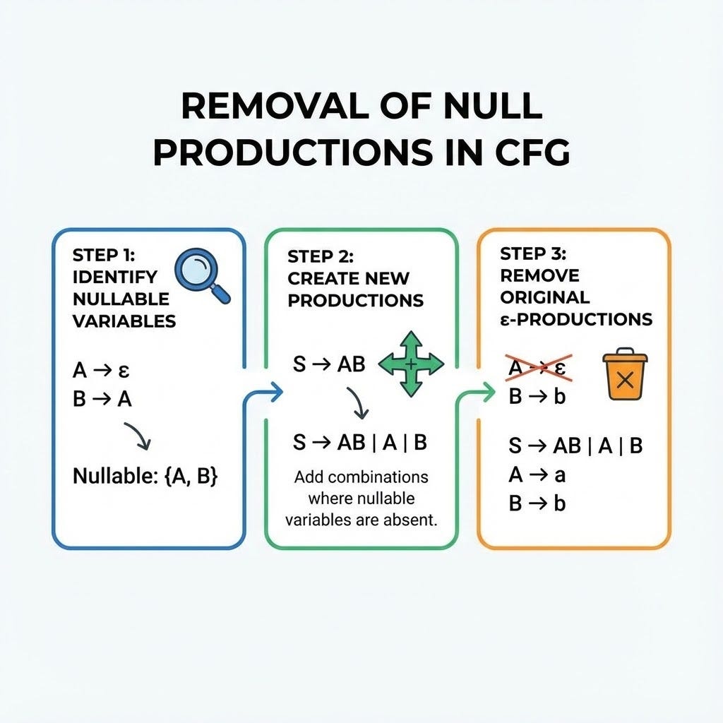 Removal of Null Productions in Context-Free Grammar | by Ahmed Ryan ...