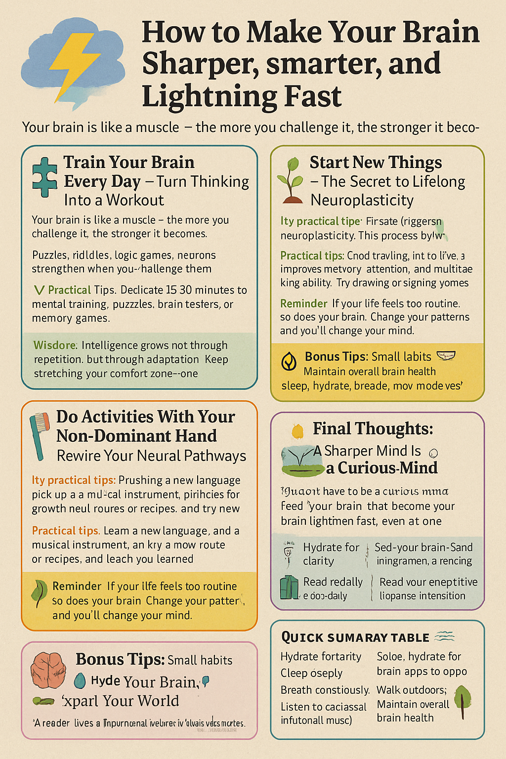 ⚡ How to Make Your Brain Sharper, Smarter, and Lightning Fast | by ...