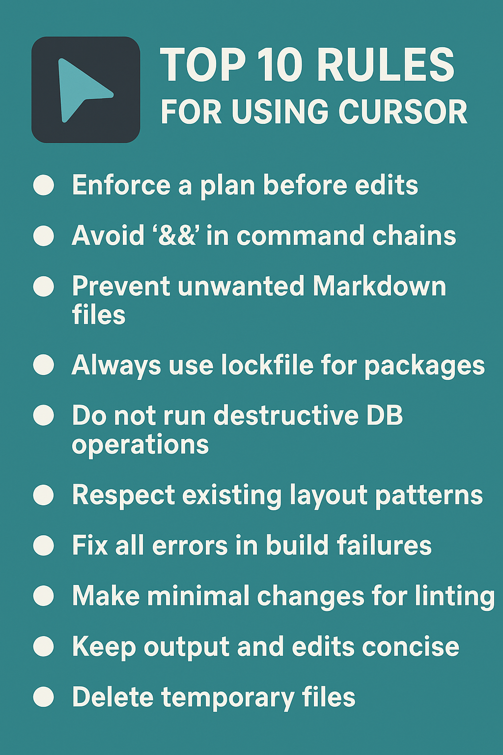 The ultimate Cursor cheat sheet: rules every developer must add to their repo | by Ravindra ...