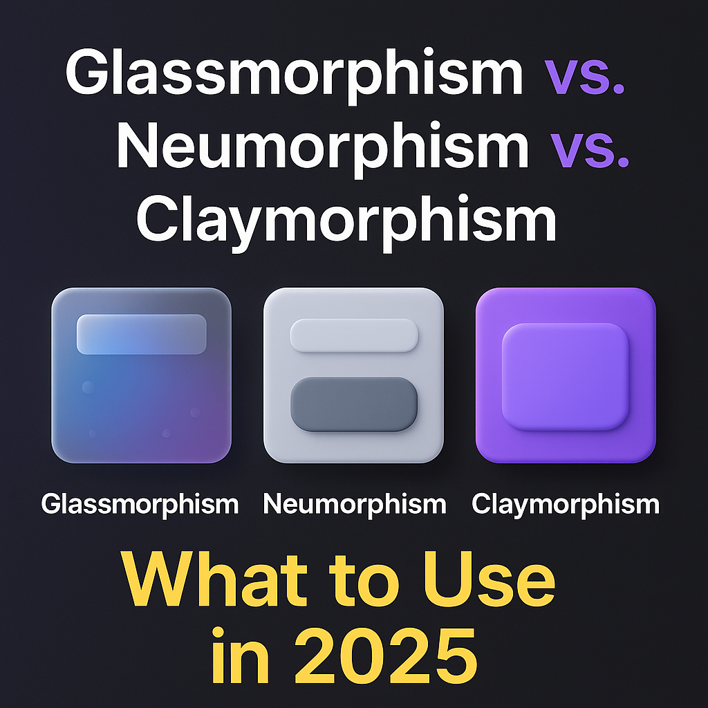 🌟 Glassmorphism vs. Neumorphism vs. Claymorphism: What to Use in 2025? | by Er Raj Aryan ...
