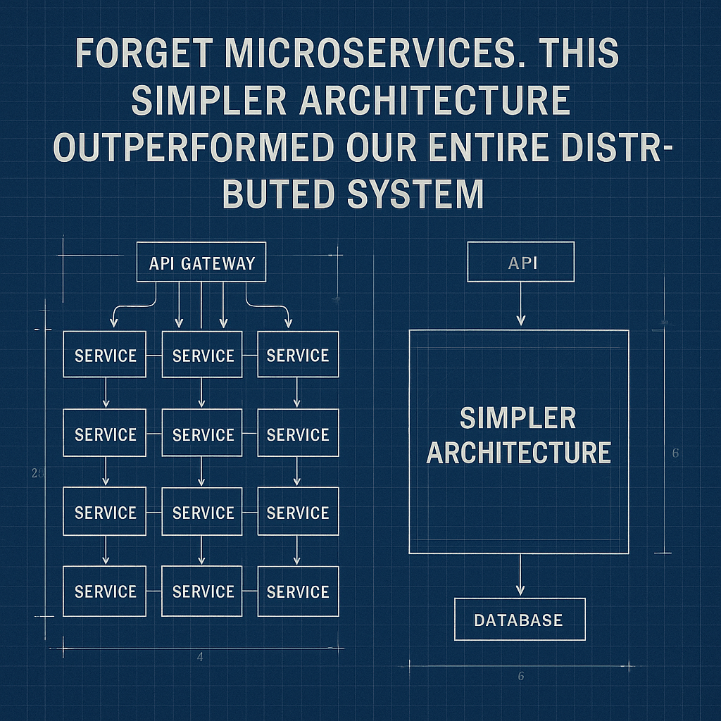 Forget Microservices. This Simpler Architecture Outperformed Our Entire ...