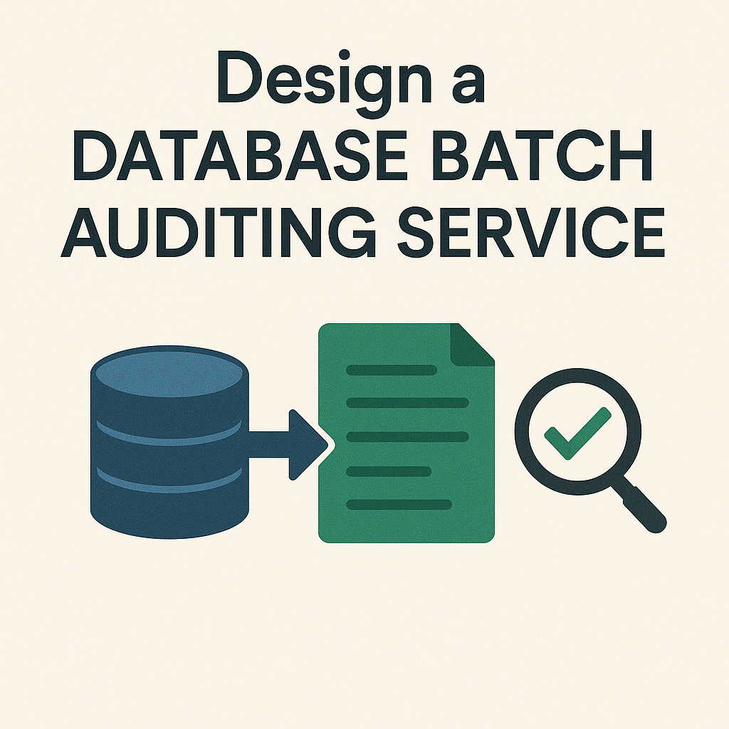 Design a Database Batch Auditing Service | by Ankit Kumar Srivastava ...