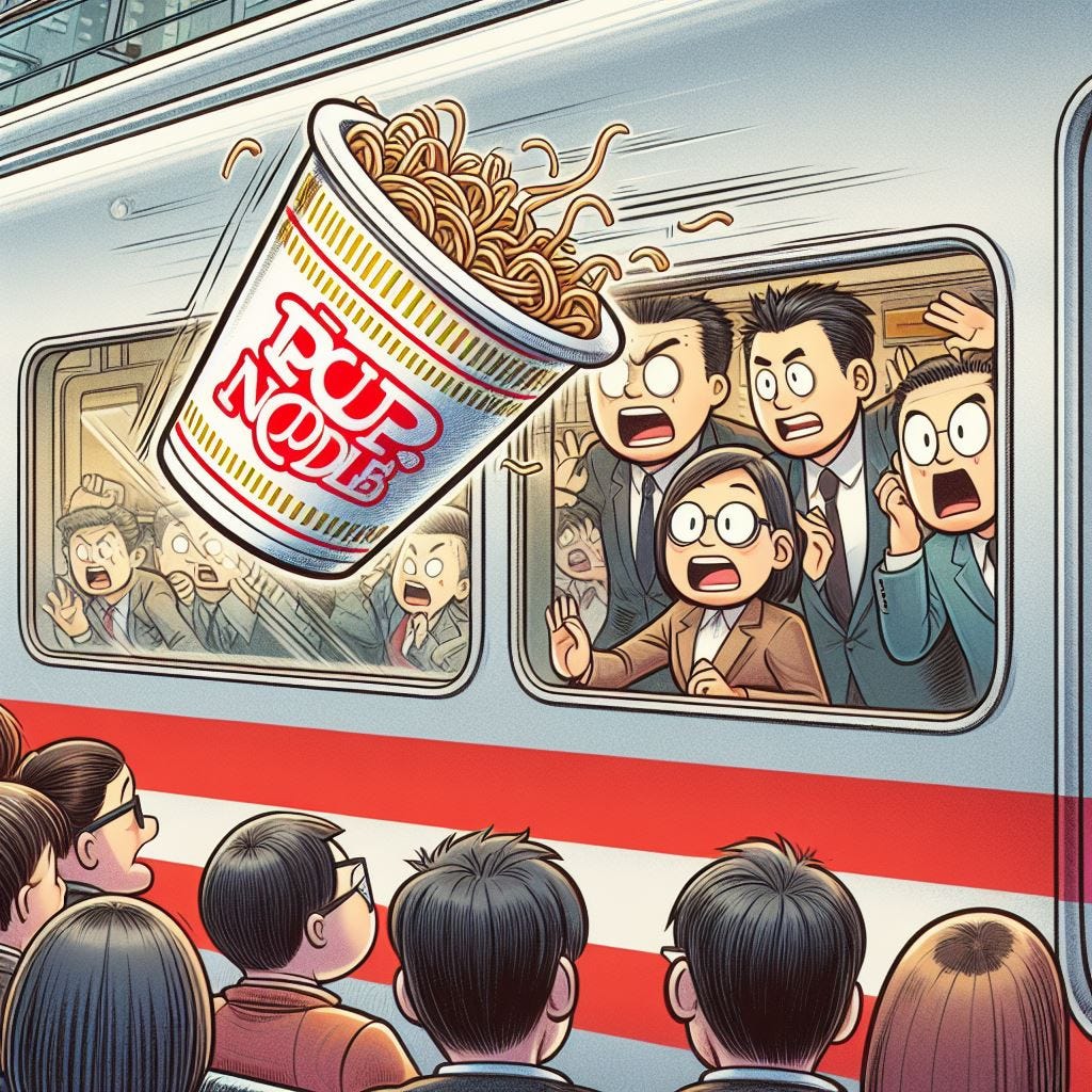 Breaking News: Instant Noodle Attack on a Japanese Bullet Train | by ...
