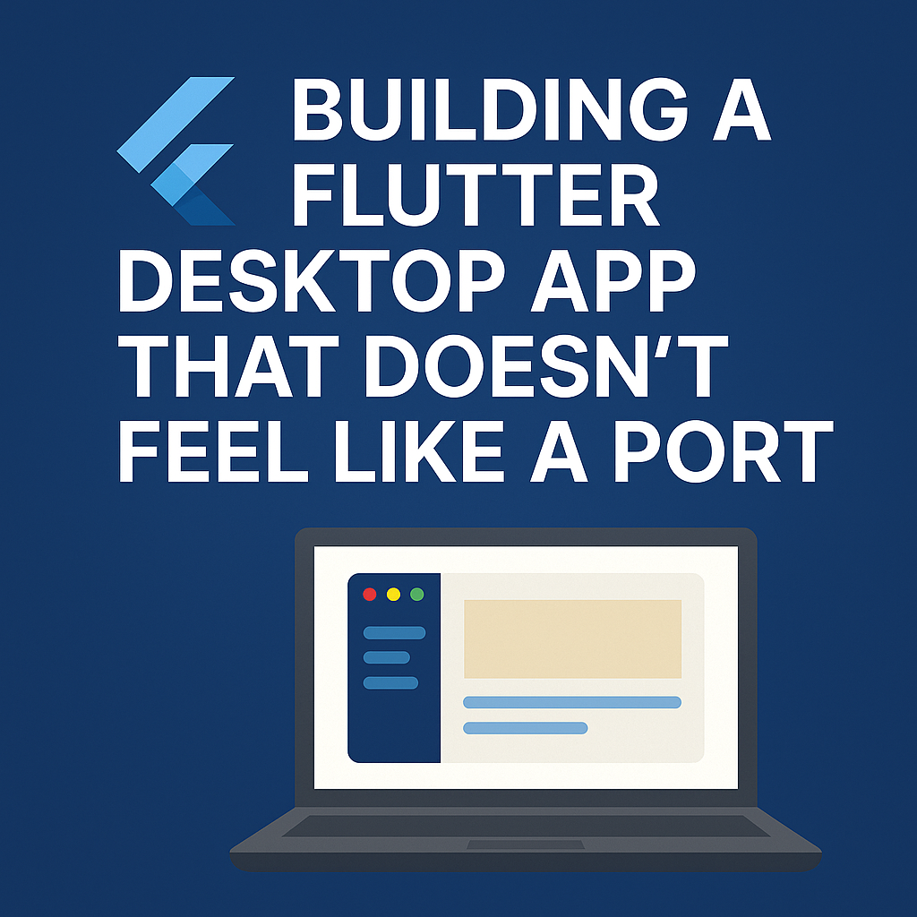 DevBuilding a Flutter Desktop App That Doesn’t Feel Like a Port | by NuroByte | Medium
