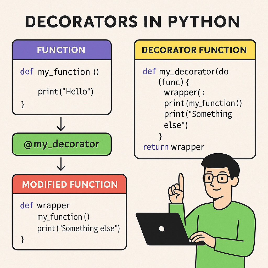 Mastering Python Decorators!. Decorators are one of Python’s most… | by PrabhSehgal | Jul, 2025 ...