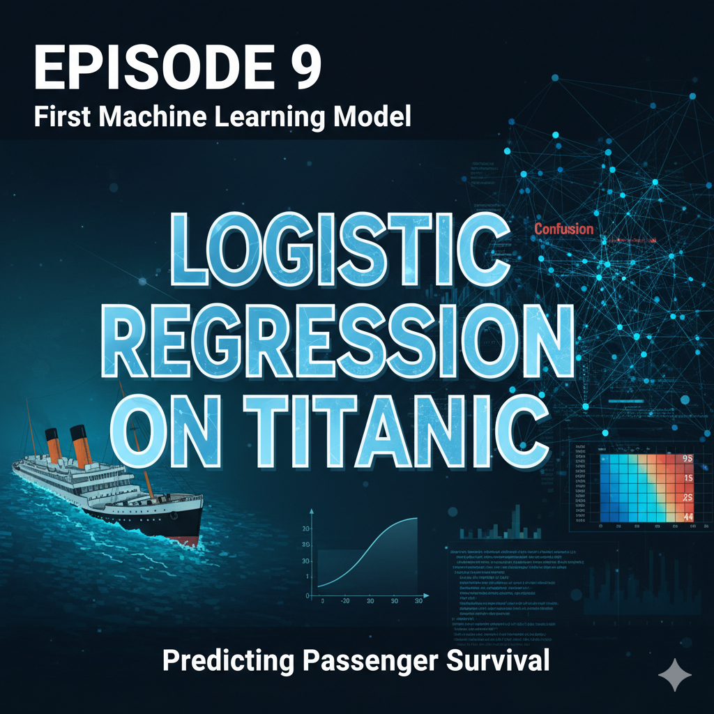 Episode 9: First Machine Learning Model — Logistic Regression on Titanic | by Somranal | Oct ...
