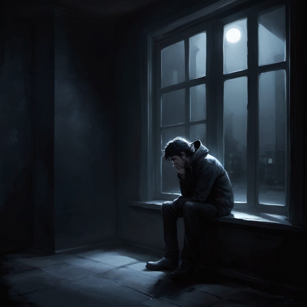 Shadows of Loneliness. In a room full of shadows, I sit in the… | by ...