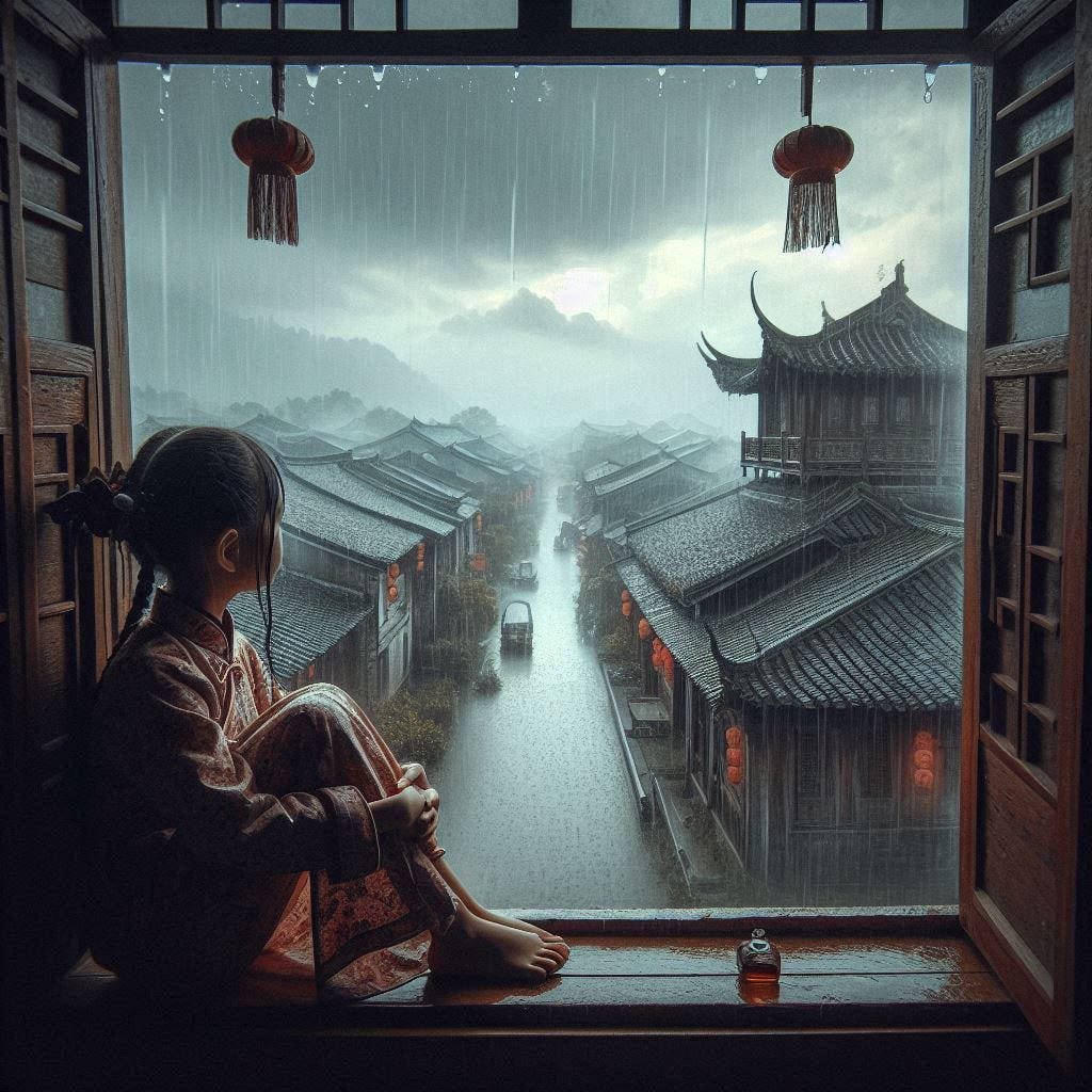 Ning, Wei, and The Rain Crystals. She reached out to move a dusty old ...