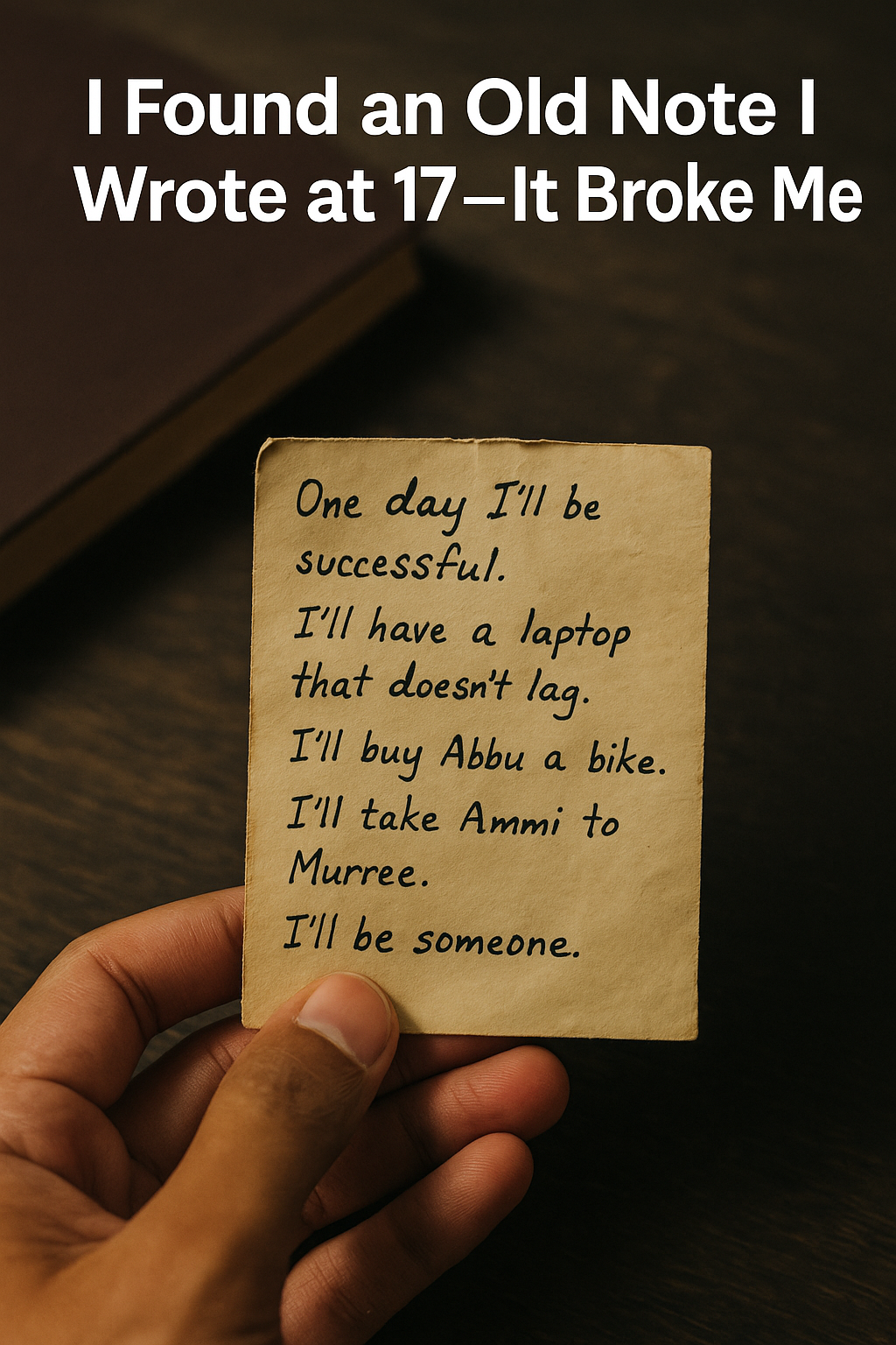 I Found an Old Note I Wrote at 17 — It Broke Me | by Uzair mughal | Medium