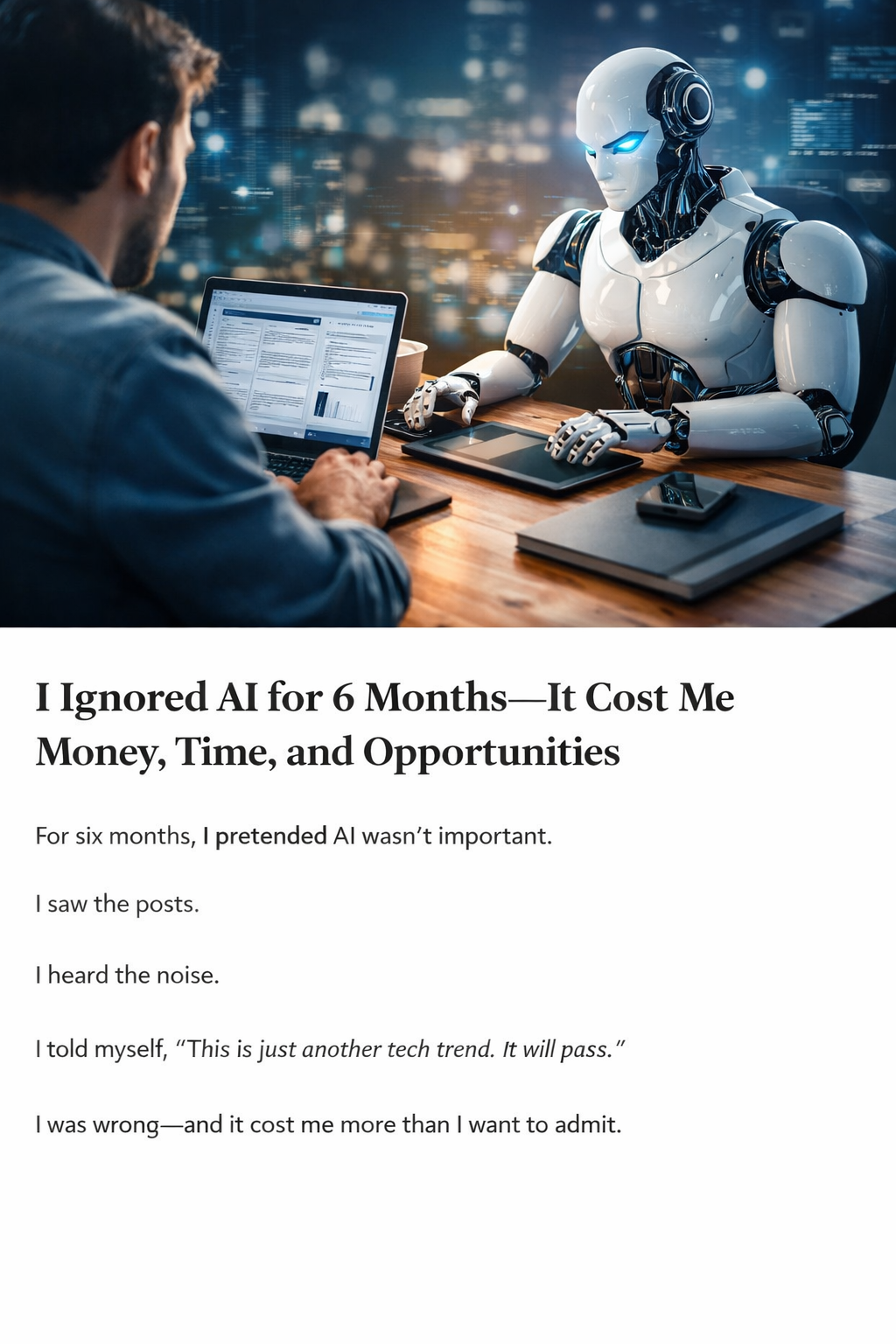 I Ignored AI for 6 Months—It Cost Me Money, Time, and Opportunities | by Ifiok Gabriel Udomah ...