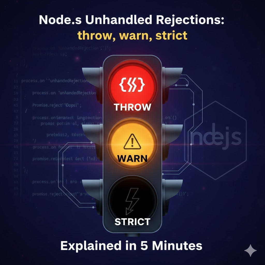 Node.js Unhandled Rejections: throw, warn, strict — Explained in 5 ...