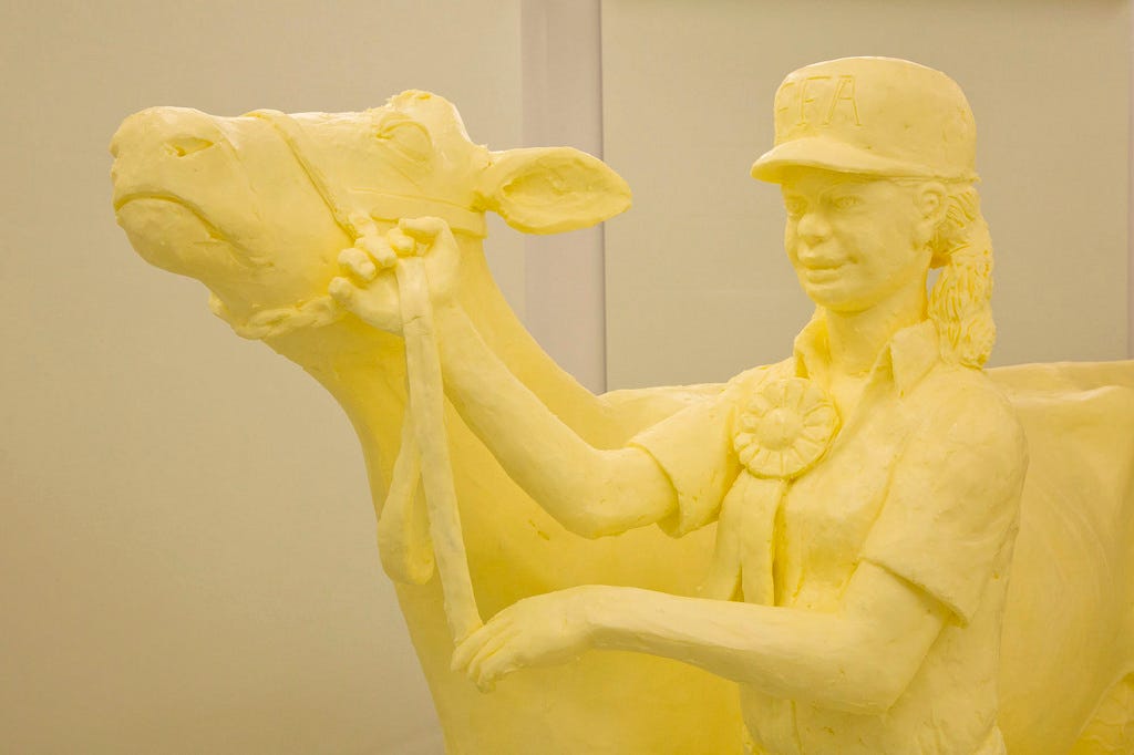 The Butter Limits. Butter sculpture contests are a common… | by Neil ...