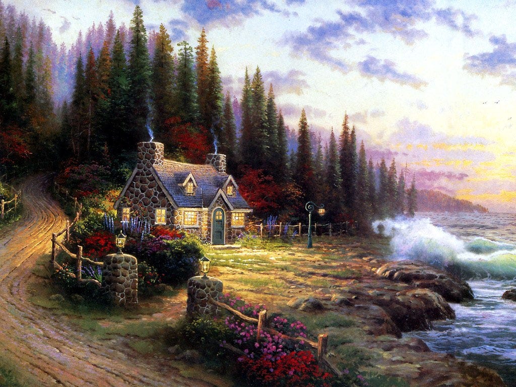 Thomas Kinkade Paintings Cottage